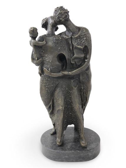 Salvador Dalí | Salvador Dali Abstract Family W/Baby Bronze Statue ...
