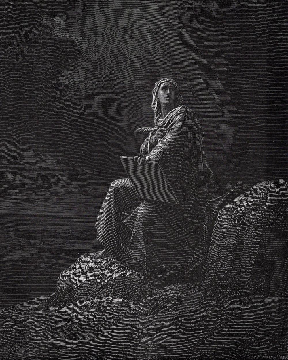 Gustave Doré | Saint John at Patmos (from Dore's Bible). (1880) | MutualArt