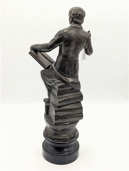 Scribe | ANTIQUE SPELTER STATUE | MutualArt
