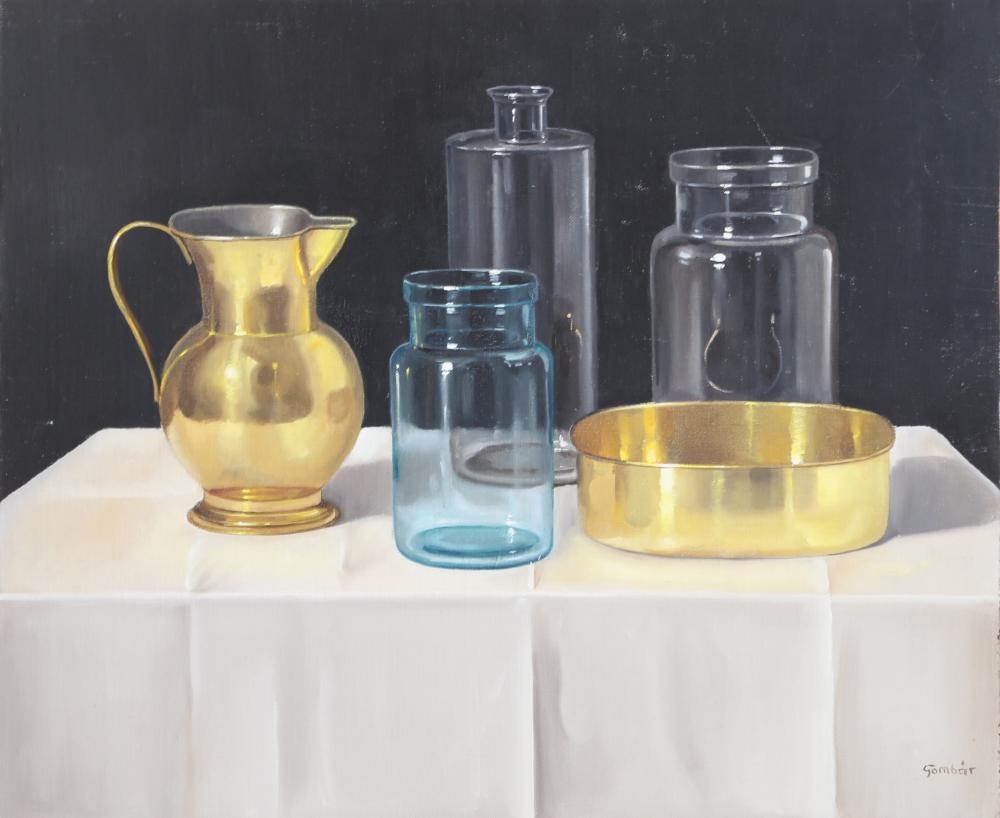 Andras Gombar | PITCHER WITH WATER VESSELS STILL LIFE (Circa 1965 ...