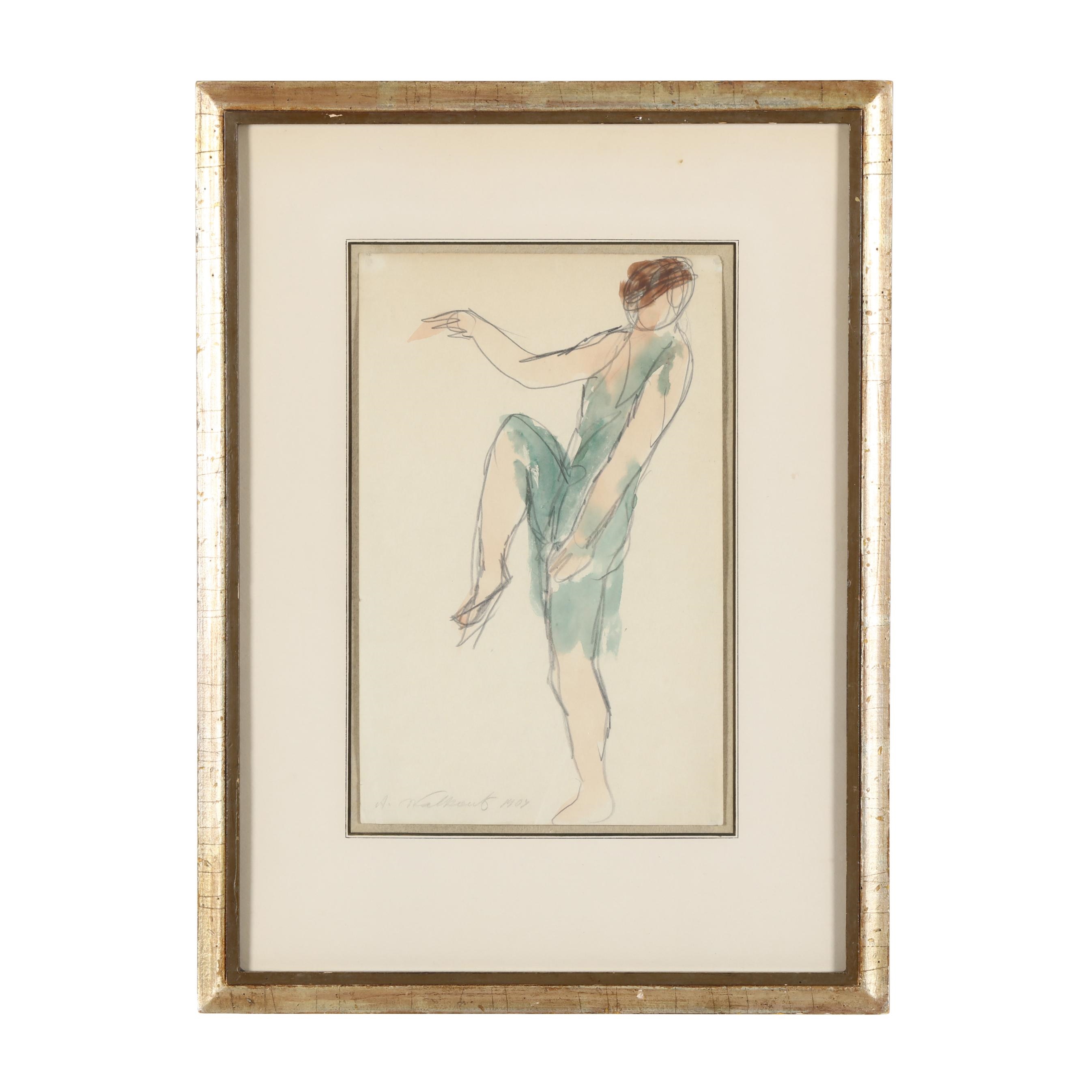 Abraham Walkowitz | Portrait of Isadora Duncan (1907) | MutualArt