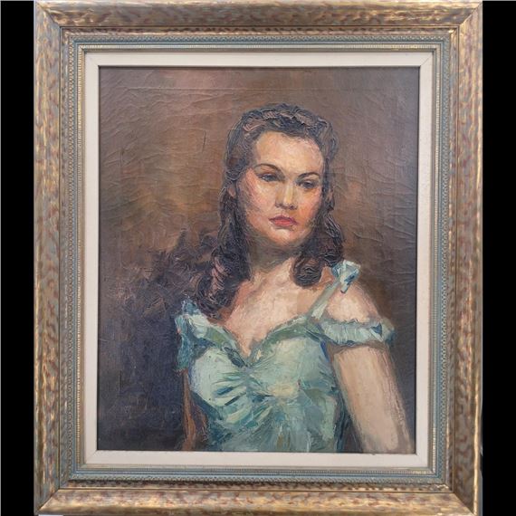 Alice Pasquini | Alice Olsen Signed Oil On Canvas Portrait | MutualArt