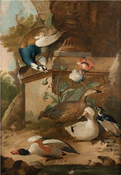 Aert Schouman | Garden with Birds (1759) | MutualArt