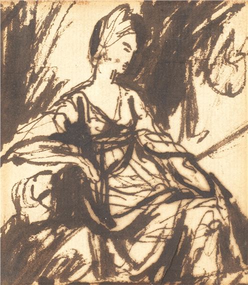 George Romney | Study of a seated lady | MutualArt