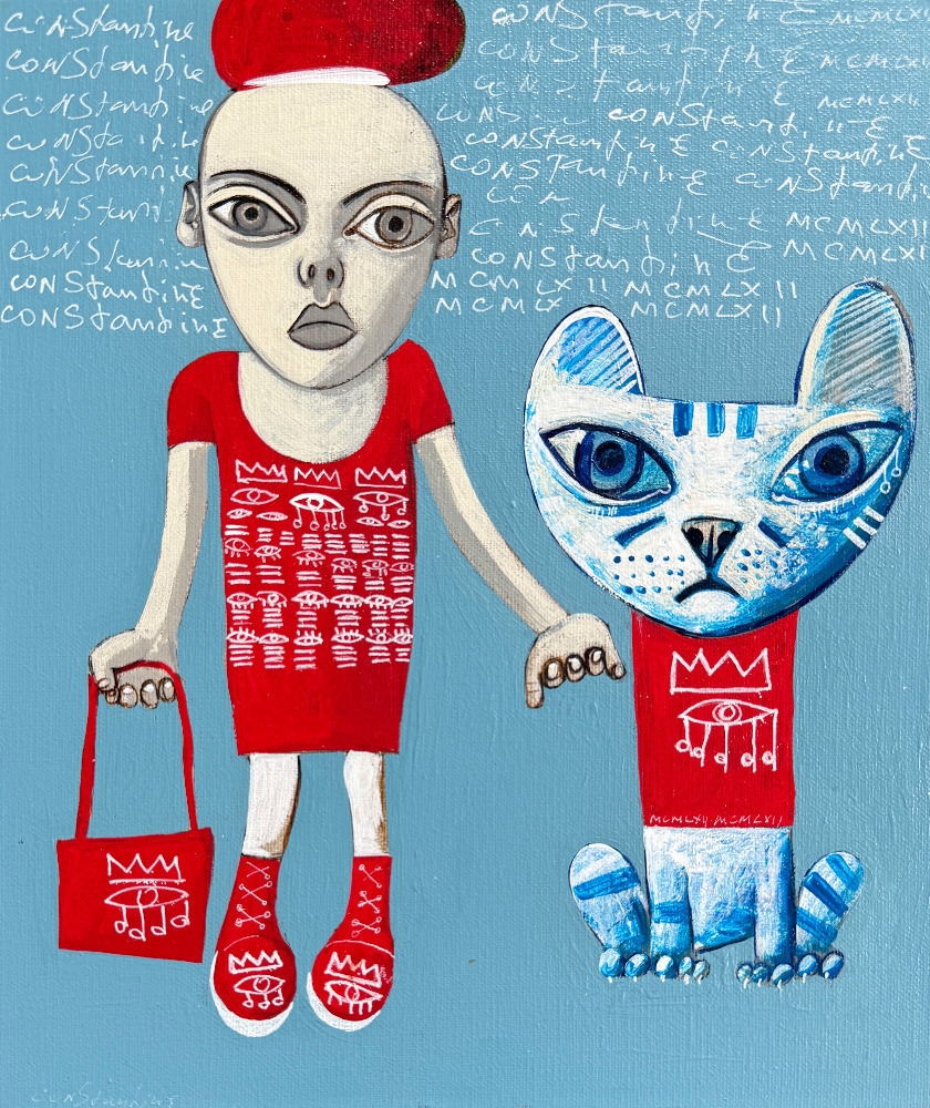 Constantine Popov | Imogen with Cat | MutualArt