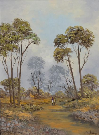 Don Benzien | LANDSCAPE WITH FIGURES | MutualArt