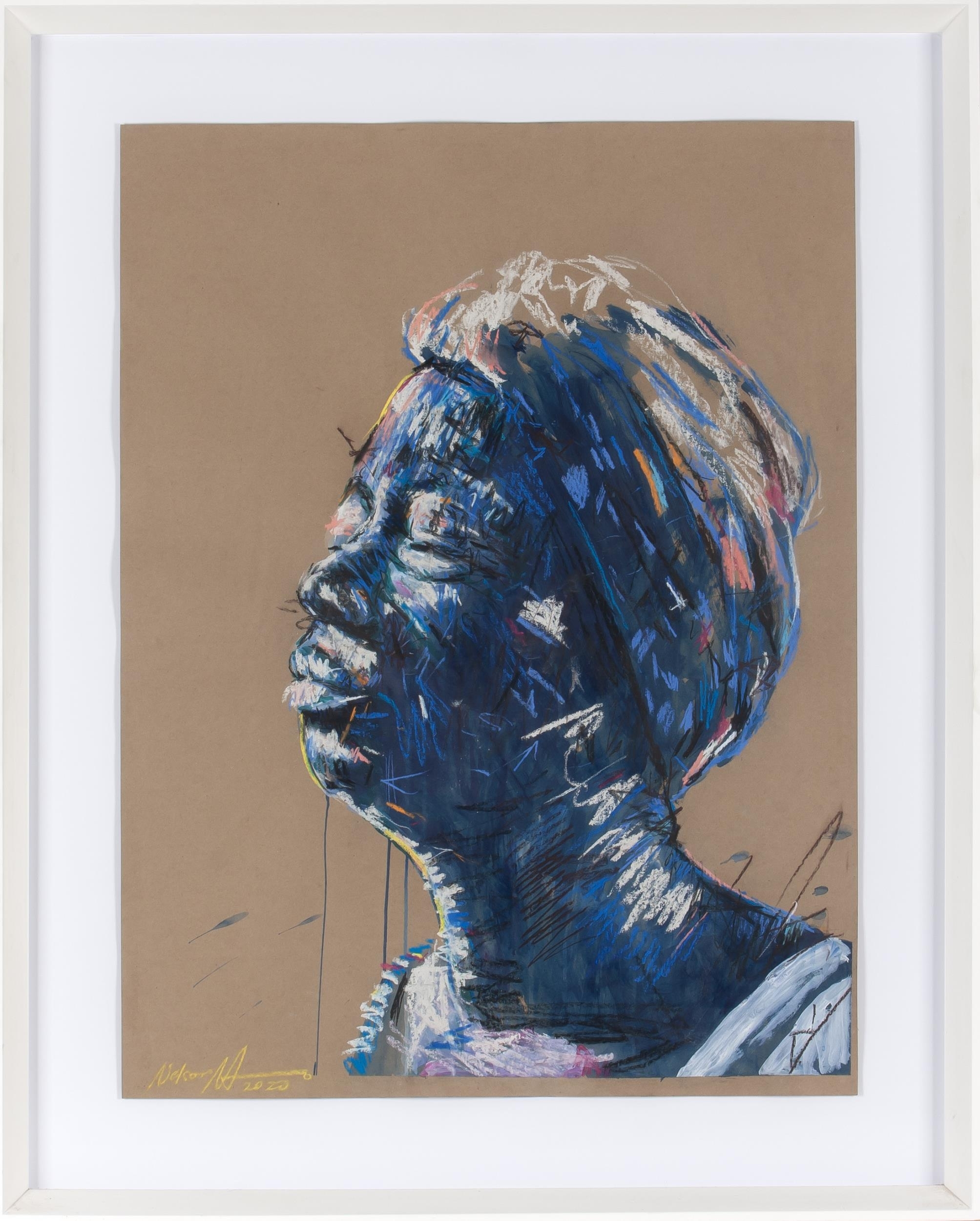 Nelson Makamo | PORTRAIT IN BLUE (2020) | MutualArt