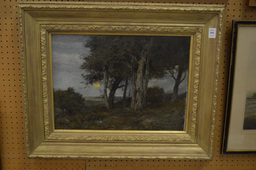 George Faulkner Wetherbee | Dusk through trees | MutualArt