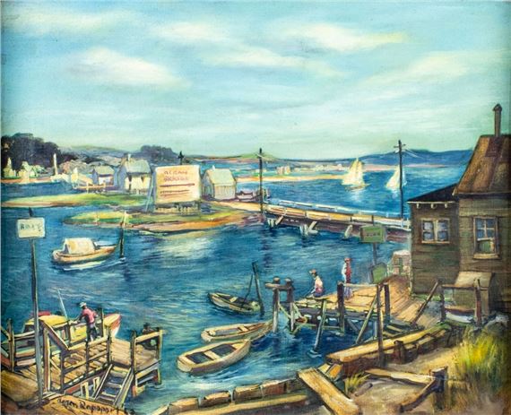 Adam Rapoport | Harbor Scene (1953) | MutualArt