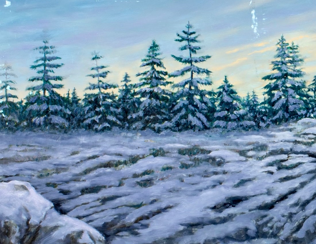 Glen Fortune Banse | Winter Landscape with Lighthouse | MutualArt