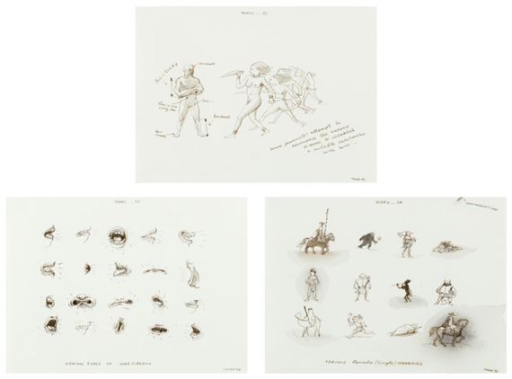 Nedko Solakov | Wars....33 (1997) - Wars....35 (1997) - Wars...36 (1997 | MutualArt