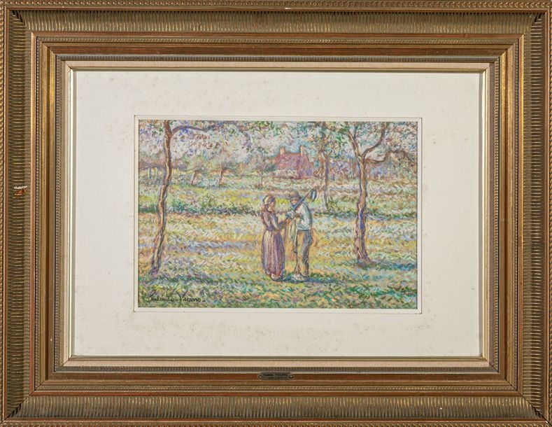Paul Emile Pissarro | Couple of peasants in an orchard in Normandy ...
