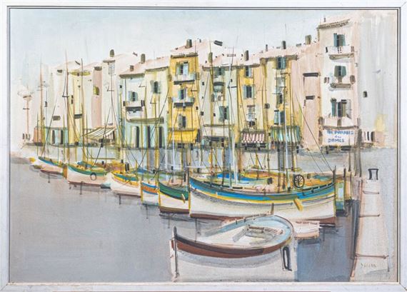 Georges Damin | The port of Saint-Tropez | MutualArt