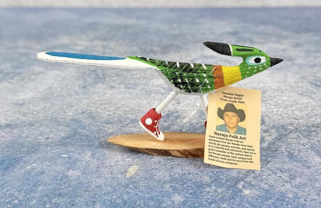 Chandler Begaye | Chandler Begaye Navajo Folk Art Wood Carving | MutualArt