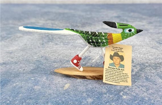 Chandler Begaye | Chandler Begaye Navajo Folk Art Wood Carving | MutualArt