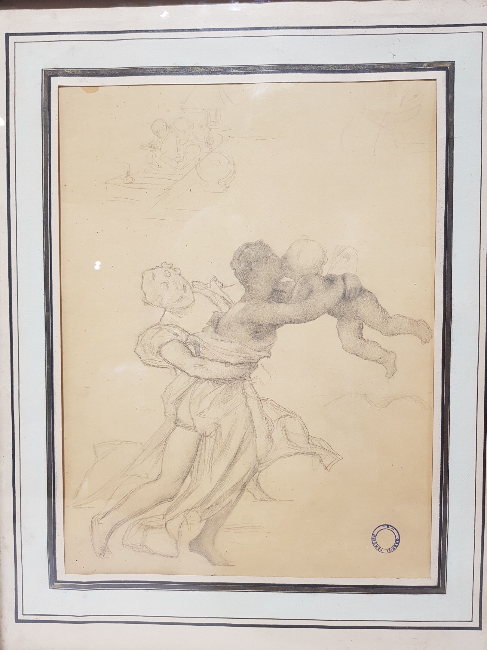 Gabriel-Joseph-Marie-Augustin Ferrier | Vénus et Amour - Étude au ...