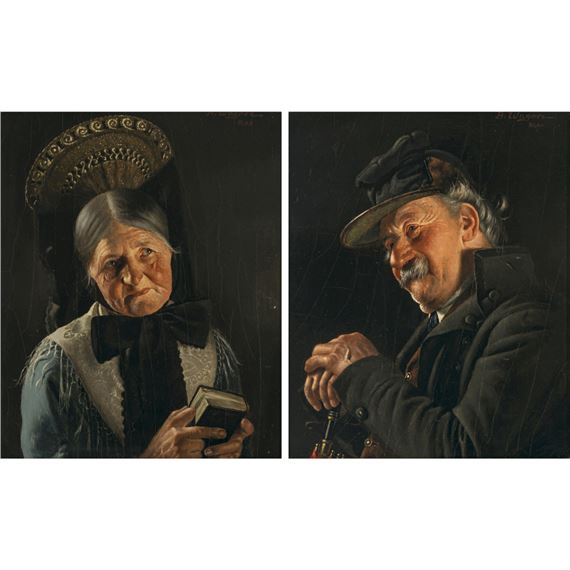 Alexander von Wagner | Old peasant woman with hymn book - Old peasant ...