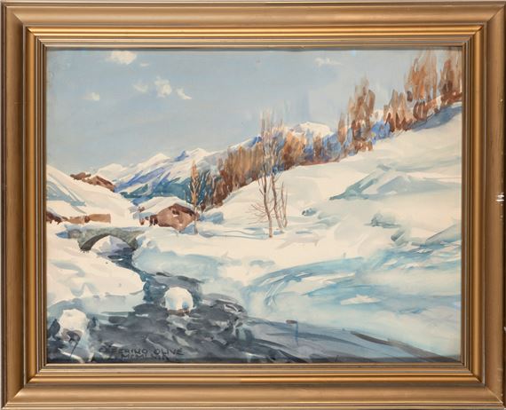 Ceferino Olivé | Paisaje nevado | MutualArt