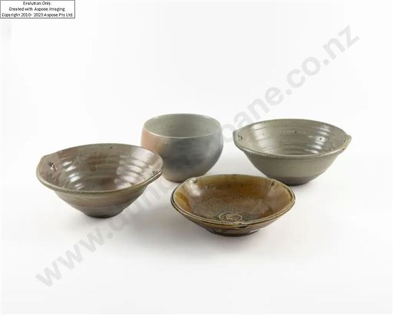 Byron Temple | Pair Byron Temple Serving Bowls & Two Others | MutualArt