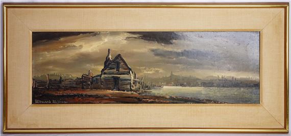 Edward Elliot | Edward Elliott (British,B.1918) Oil on Board,Thames ...