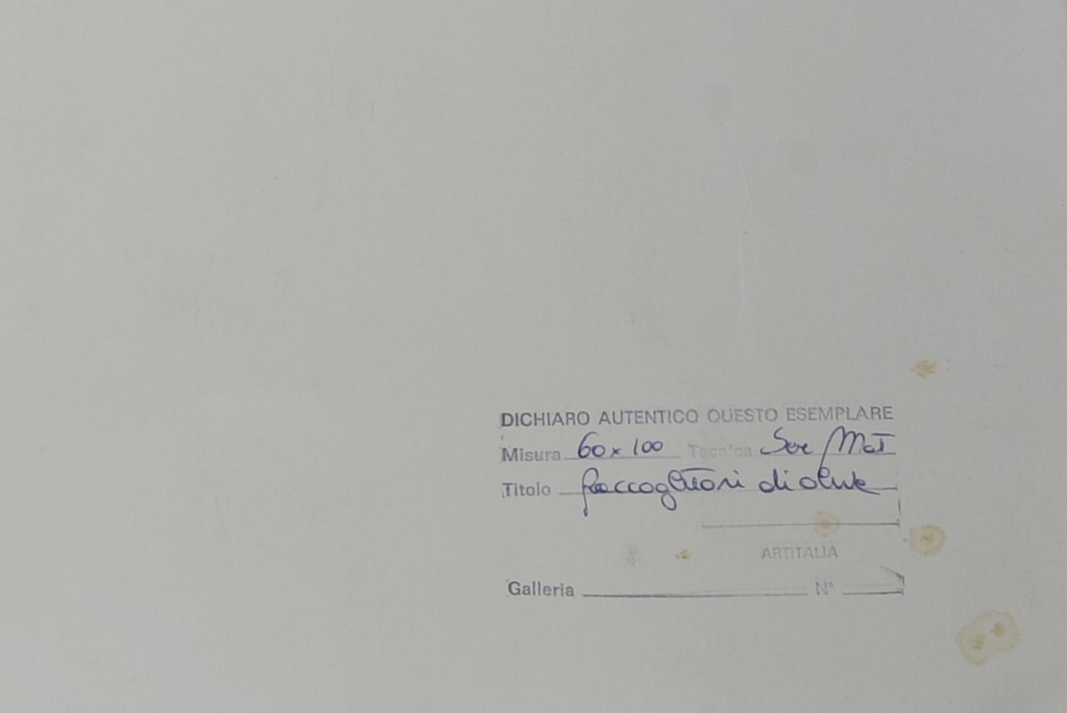 Norberto Proietti | Norberto Proietti RACCOGLITORI DI OLIVE serigrafia ...