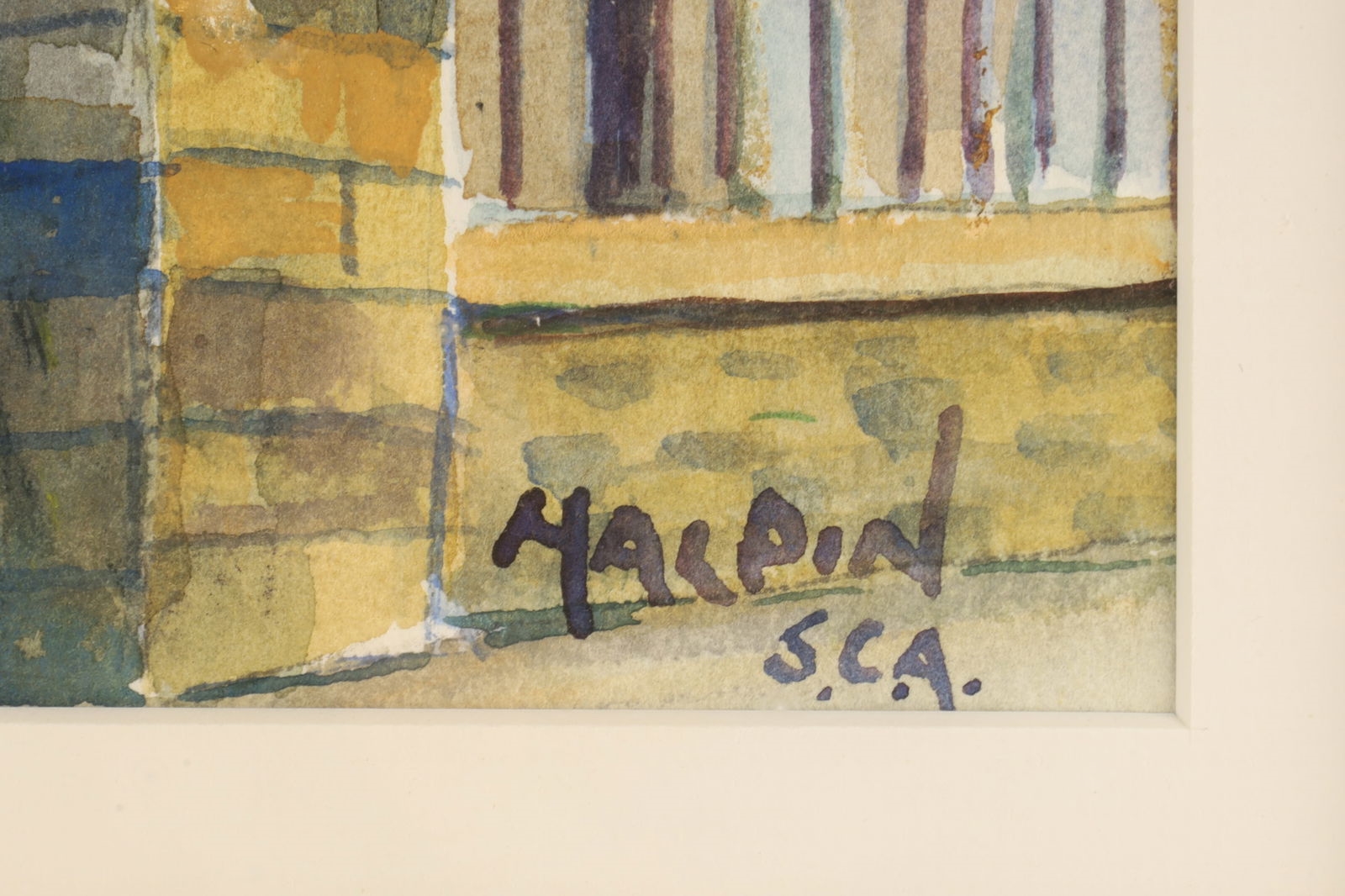 James Halpin | Village Watercolour Landscape depicting a church | MutualArt