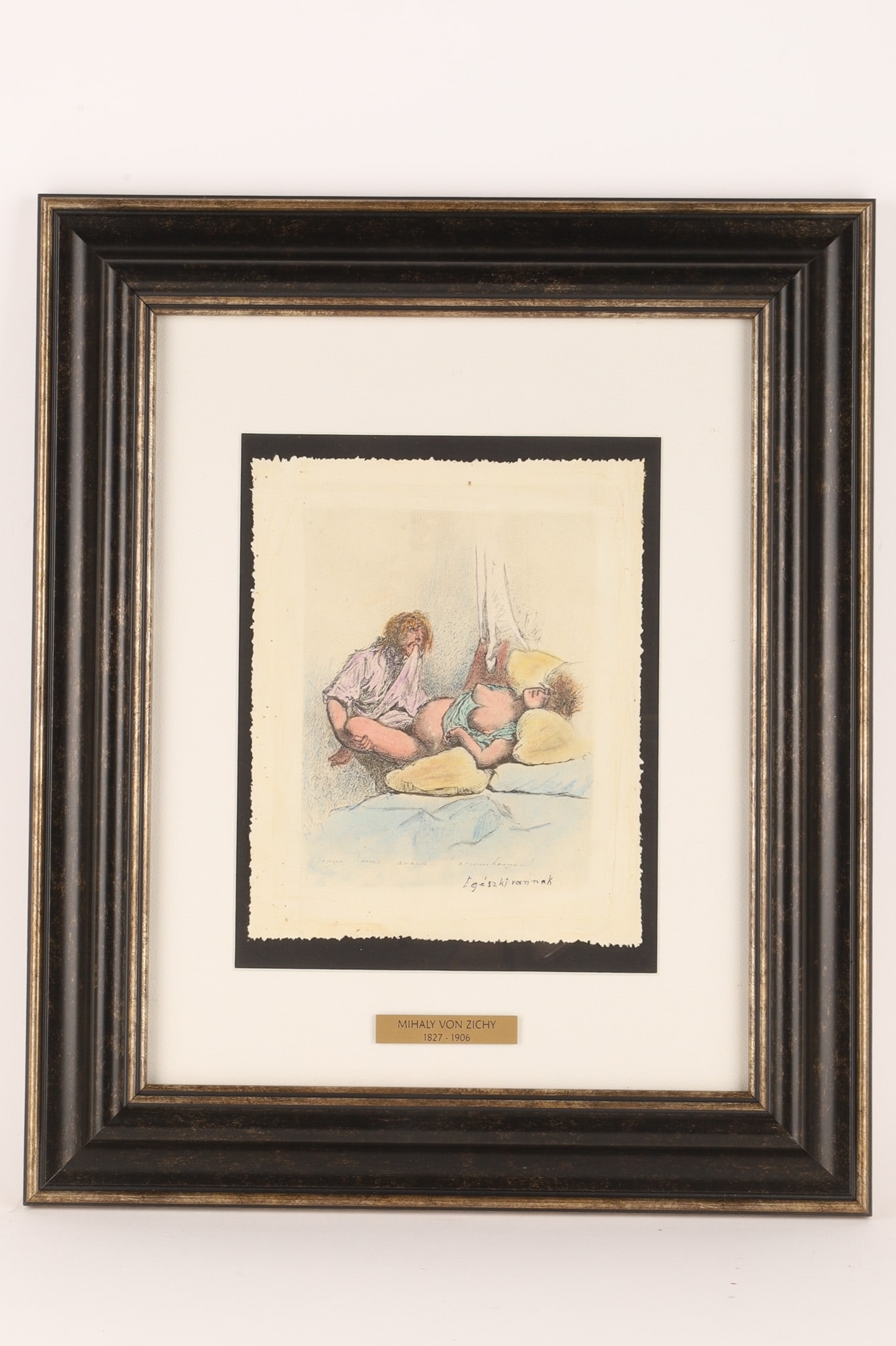 Mihály von Zichy | Erotic Coloured Lithograph from Liebe Series | MutualArt