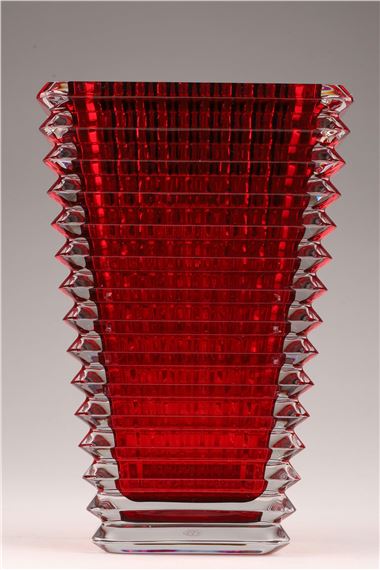 Baccarat | Baccarat French Red Crystal Eye Vase | MutualArt