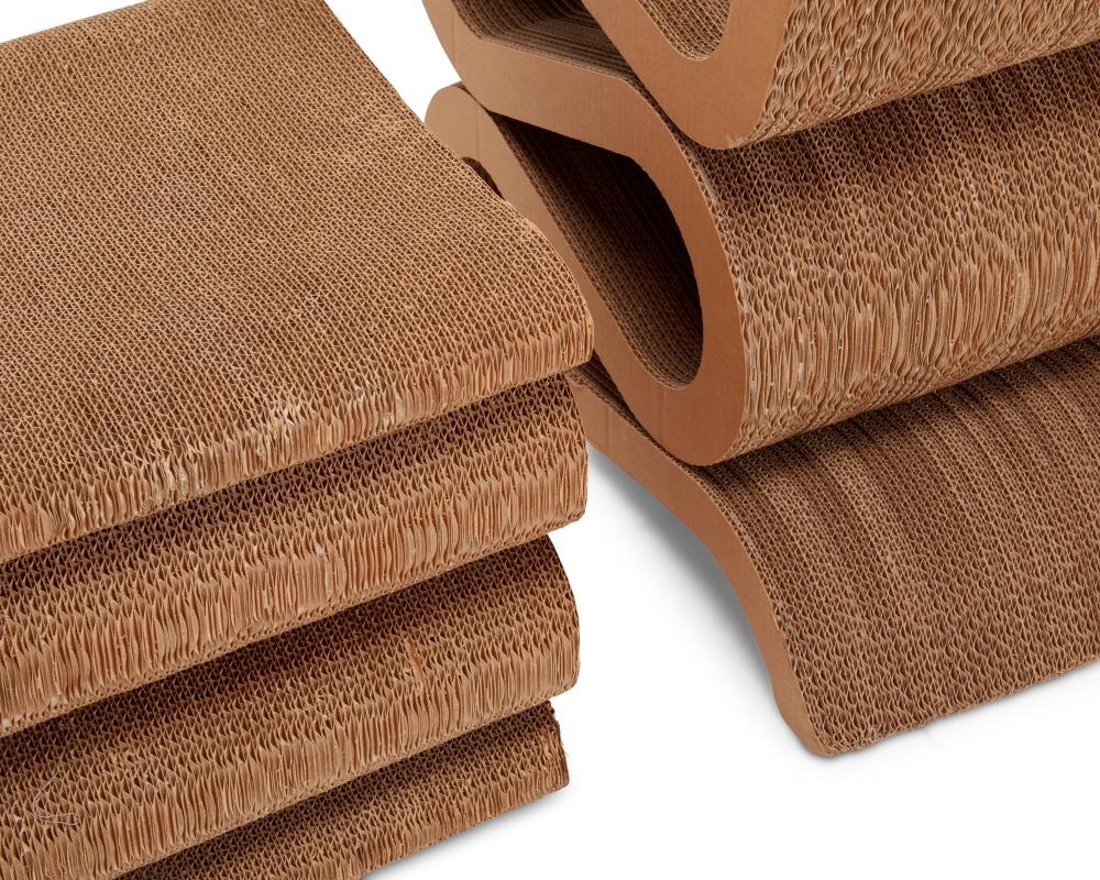 Frank Gehry | A Wiggle Chair and ottoman (1969) | MutualArt