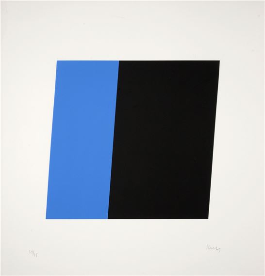 Ellsworth Kelly | Ellsworth Kelly BLUE BLACK Lithograph (1970) | MutualArt
