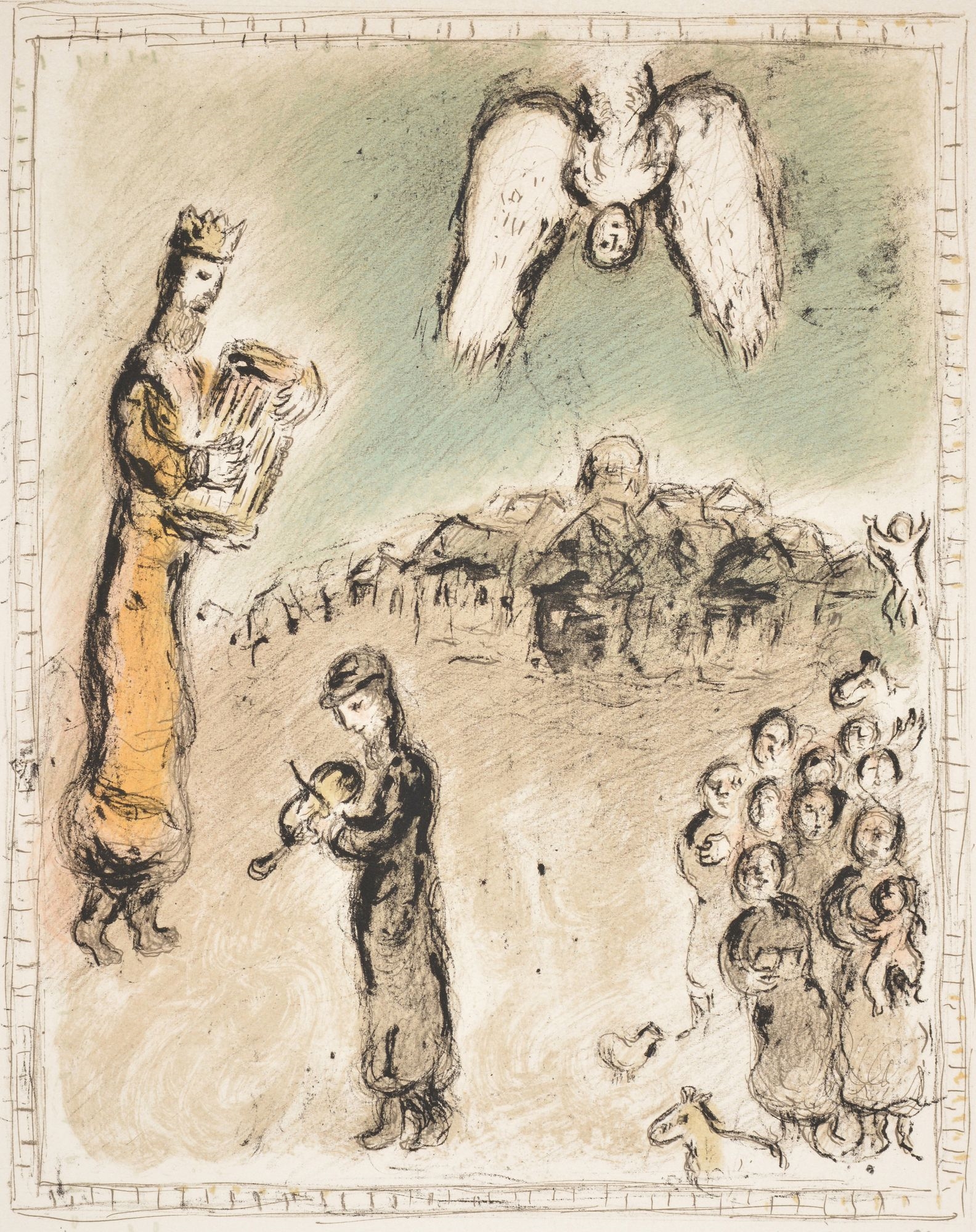 Marc Chagall | Marc Chagall APPEARANCE OF KING DAVID Lithograph (1980 ...