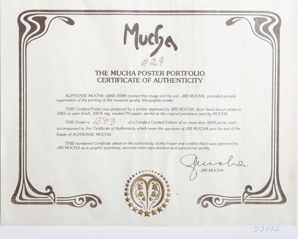 Alphonse Mucha | KISSING MERMAIDS (1982) | MutualArt