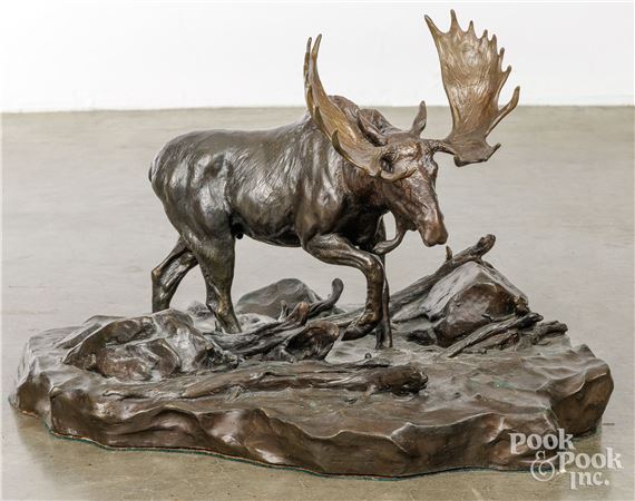 Clark Bronson | Clark Bronson bronze moose | MutualArt