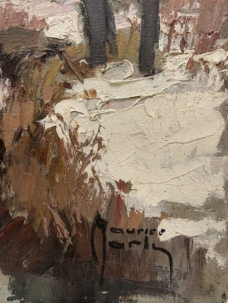 Maurice Martin | Edge of the Lunain in winter | MutualArt