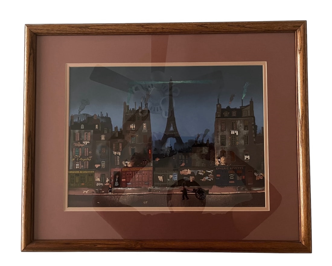 Michel Delacroix | Michel Delacroix, Paris Street Scene with Eiffel ...