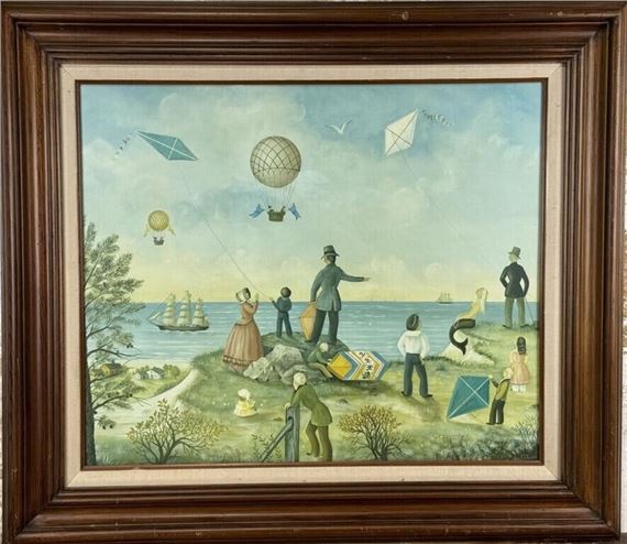 Martha Cahoon | Sailor's valentine with central circular painting ...