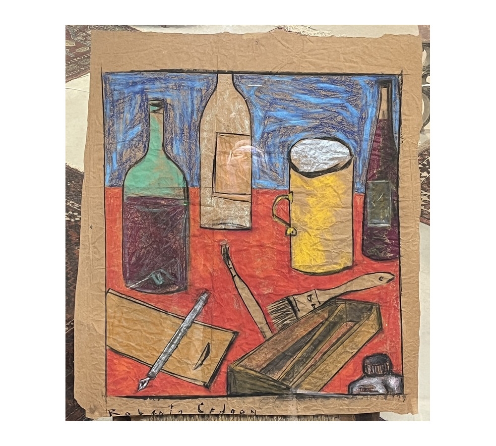 Roberto Cedron | Nature morte aux pinceaux | MutualArt