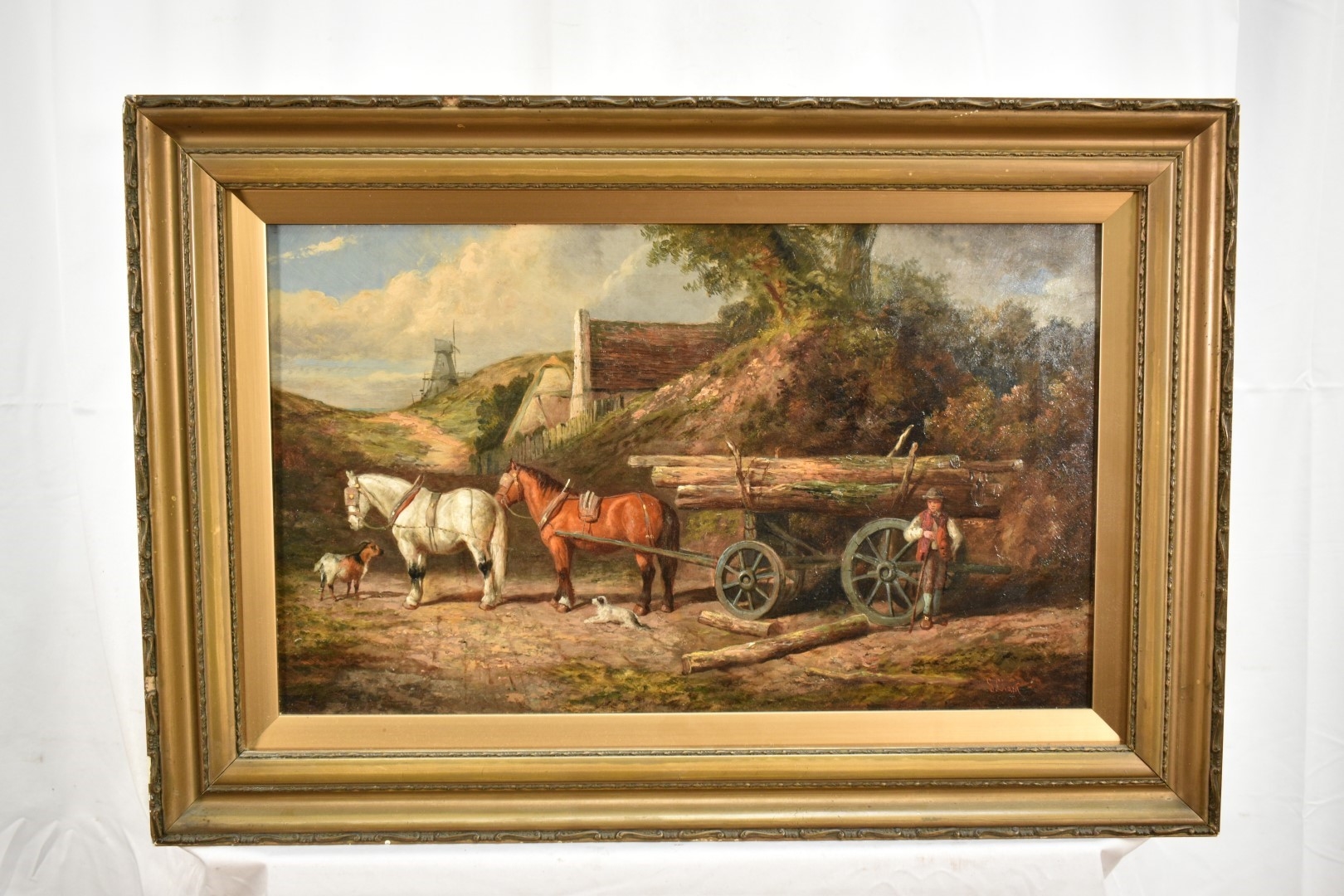 Samuel James Clark | horse-drawn timber wagon | MutualArt