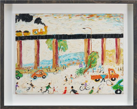 Simeon Stafford | Landscape with figures and bridge | MutualArt