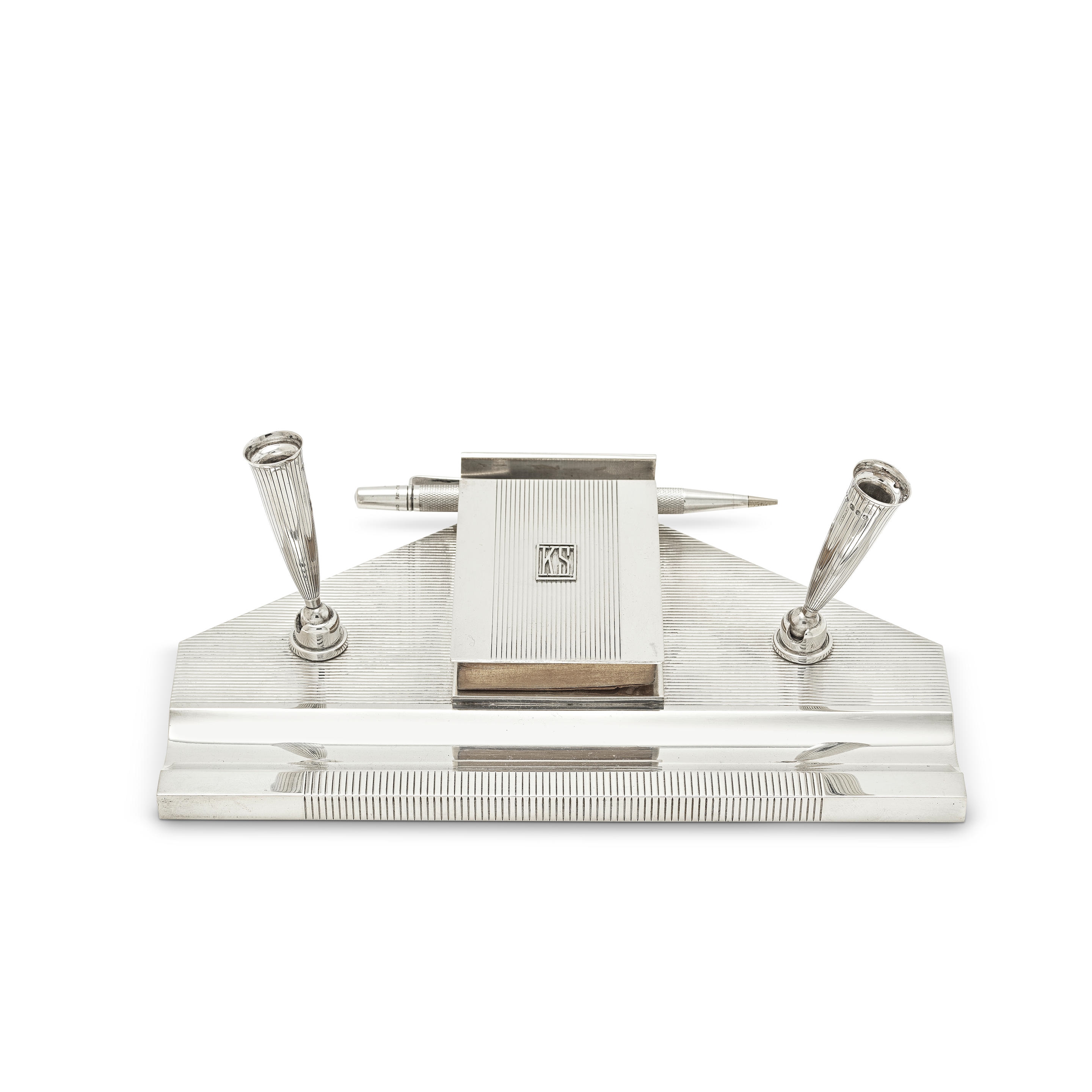 Asprey & Co. | An Edwardian Art Deco silver desk set (1936) | MutualArt