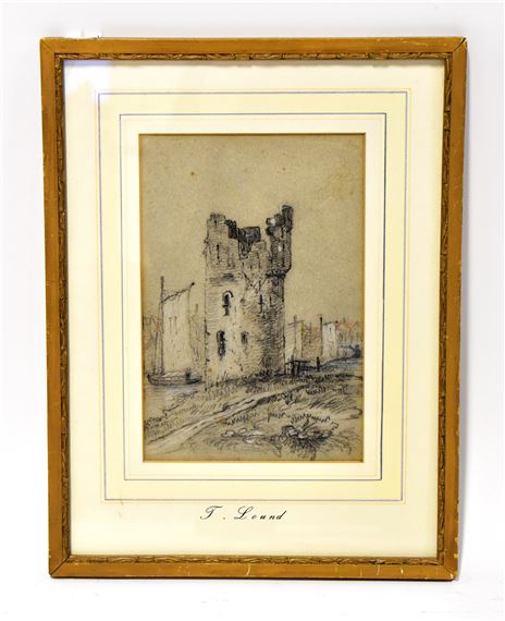 Thomas Lound | A ruined castle tower with a sailing boat in the ...