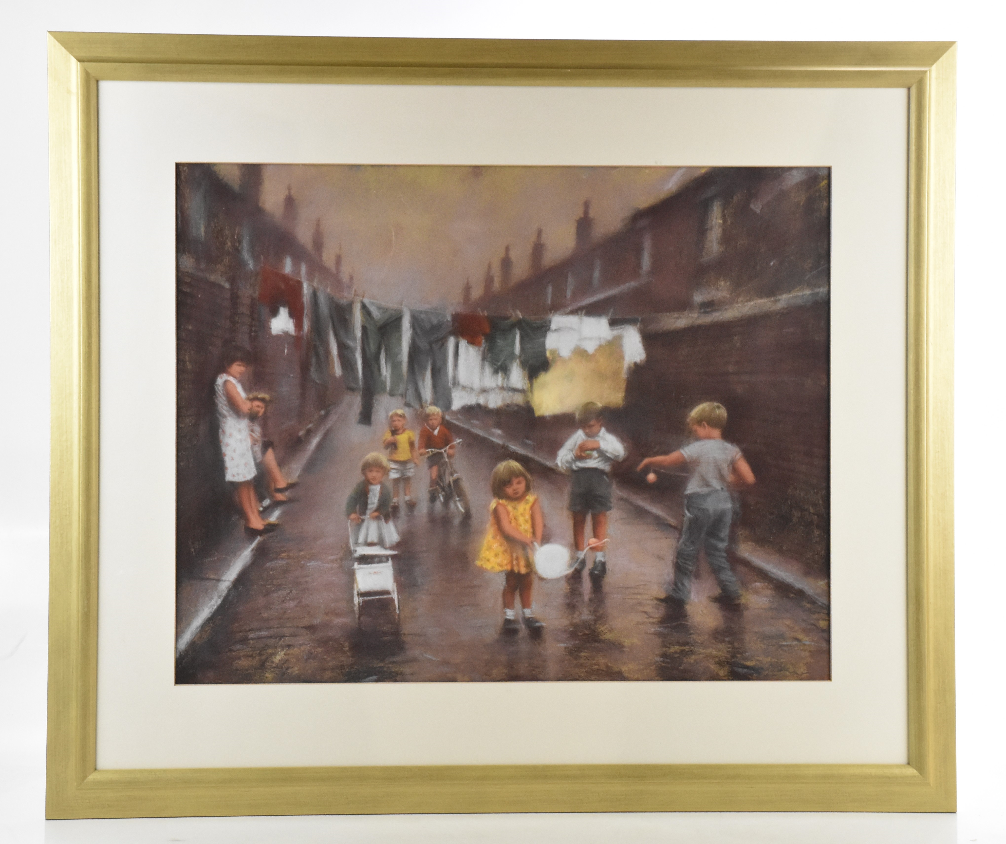 Marc Grimshaw | children in street scene | MutualArt