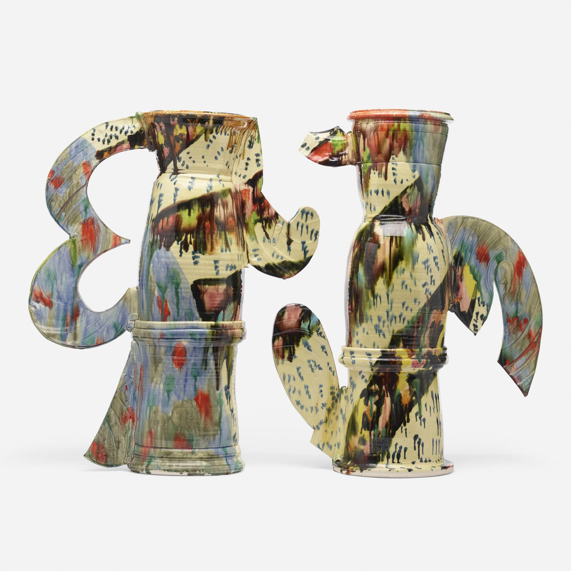 Betty Woodman | Kitamura Kimona vases (diptych (1991) | MutualArt