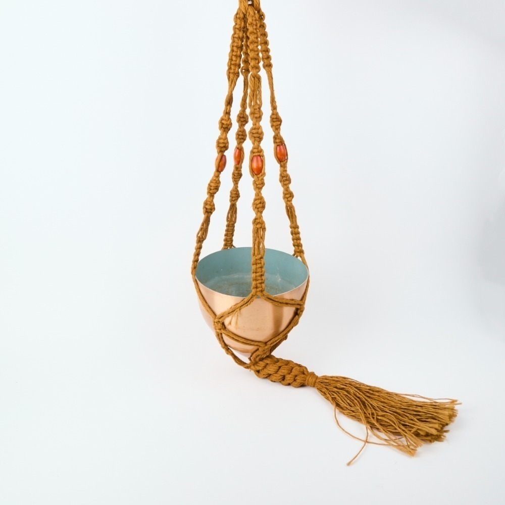 Planter | A Mid-Century Macrame Planter | MutualArt