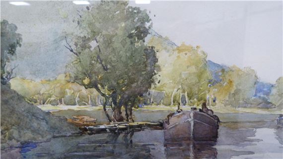 S. A. Harding | Castle and lake scene | MutualArt