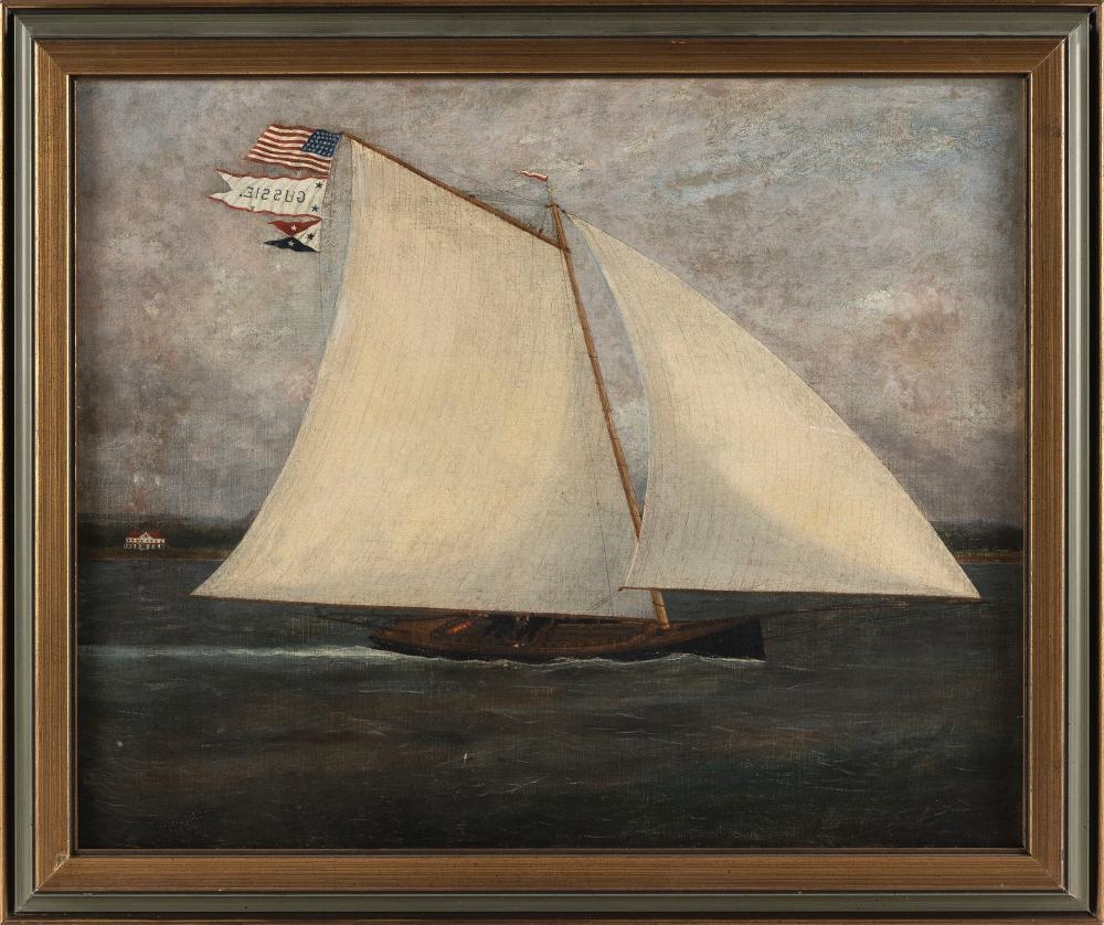 American School, 18th Century | The Gussie under sail, flying an ...
