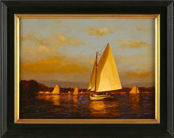 Vern Broe | Four sailboats | MutualArt