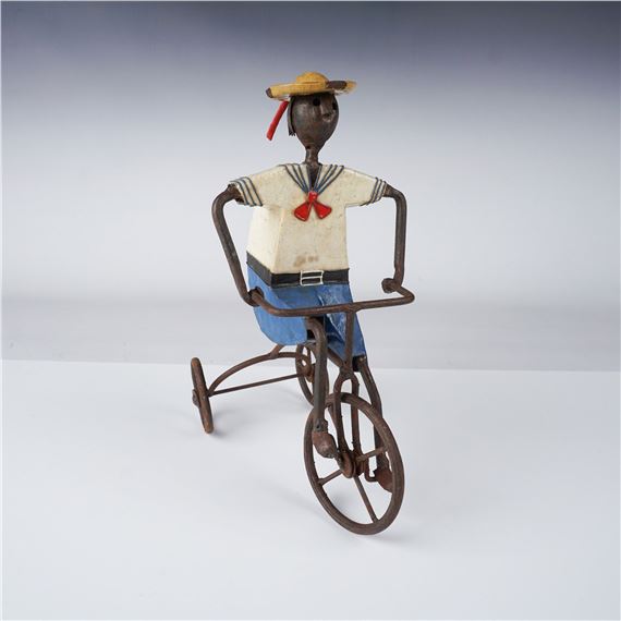Manuel Felguérez | A boy riding a bicycle | MutualArt