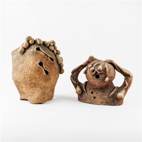 Yves Rhayé | Two ceramic sculptures | MutualArt
