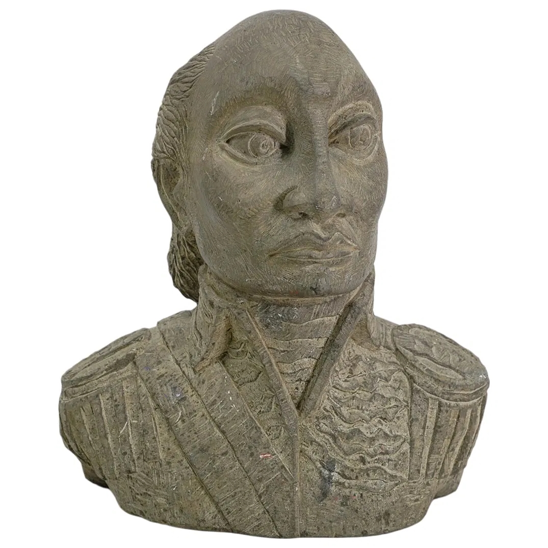 Frantz Louis Laratte | Bust of a Haitian man, dressed in a colonial ...